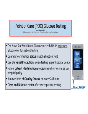 Fillable Online Nova Stata Strip Glucose Meter Training - Cape Fear ...