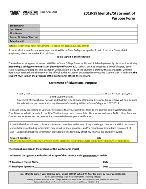 Fillable Online 2018-19 Identity/Statement of Fax Email Print - pdfFiller