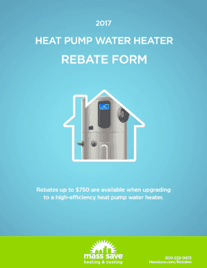 Fillable Online Heat Pump Water Heater Rebate Form - Mass Save Fax ...