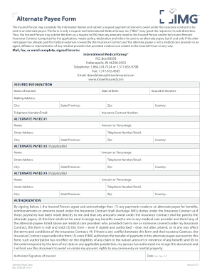Fillable Online Alternate Payee Form - IMG Global Fax Email Print ...