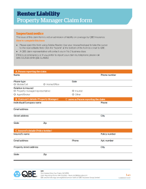 Fillable Online Landlord insurance QBE AU Fax Email Print - pdfFiller