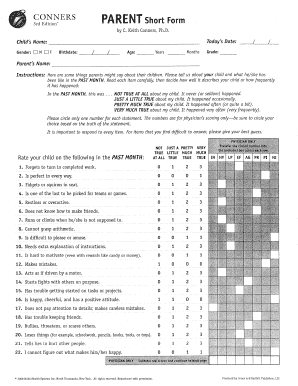 Fillable Online PARENT Short Form Fax Email Print - pdfFiller