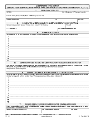 Fillable Online Underground Storage Tank Designated Underground Storage ...