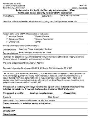 Fillable Online Form SSA-89 - Social Security Fax Email Print - pdfFiller