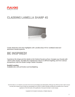 Fillable Online Facade cladding details - cladding lamella - Ruukki Fax ...