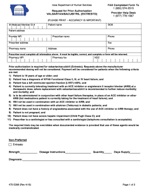 Fillable Online Entresto PA Form NPI Apr 18 Fax Email Print - pdfFiller