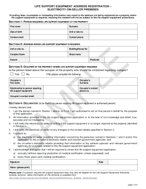 Fillable Online Life Support Equipment Medical Authorisation Sample ...