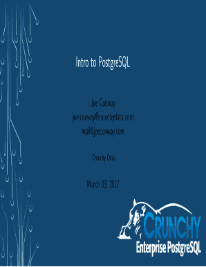 Fillable Online Intro to PostgreSQL. Intro to PostgreSQL Fax Email Print - pdfFiller