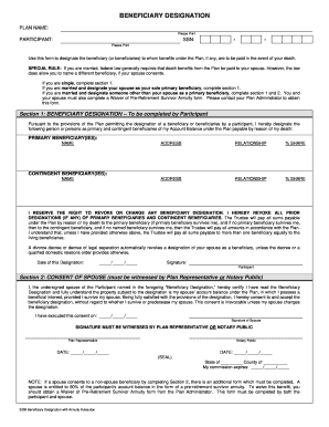 Fillable Online Beneficiary Designation with Annuity Rules.doc Fax Email Print - pdfFiller