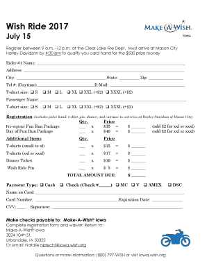 Fillable Online iowa wish POKER RUN REGISTRATION Fax Email Print ...