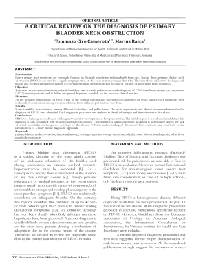 Primary Bladder Neck Obstruction - Fill Online, Printable, Fillable ...
