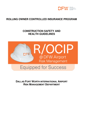 Fillable Online ROCIP - Construction Safety and Health Guidelines Fax ...