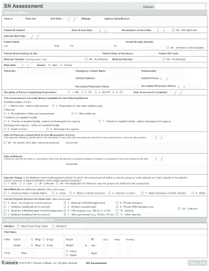 Fillable Online OASIS-C1 Transfer - Kinnser Fax Email Print - pdfFiller