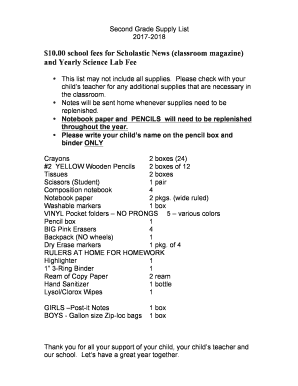 Fillable Online (classroom magazine) and Yearly Science Lab Fee Fax ...