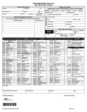 Fillable Online Laboratory Requisition. Requisition Form Fax Email ...