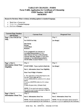 Fillable Online FORM Form N-600, Application for Certificate of ...