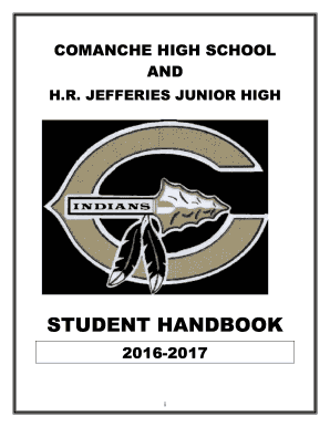 Fillable Online student handbook - Comanche ISD Fax Email Print - pdfFiller