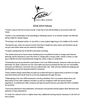 Fillable Online *Tuition is due at the first of every month Fax Email ...