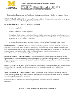 Fillable Online rackham umich Recommendation for Admission Form ...