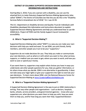Fillable Online DC Statutory Supported Decision-Making Agreement Form ...