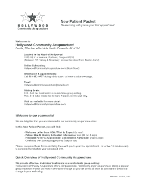 Fillable Online HCA Welcome letter.doc Fax Email Print - pdfFiller