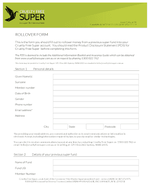 Fillable Online rollover form - Cruelty Free Super Fax Email Print ...