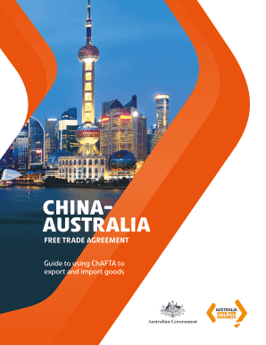 Fillable Online Guide to using ChAFTA to export and import goods ...