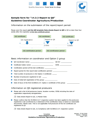 Fillable Online Form template Report to QS 25.09.18 PDF, 113 KB Fax ...