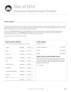 Fillable Online shsweb stanwood wednet Graduation Requirements ...