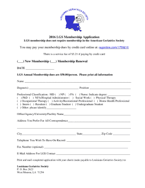 Fillable Online 2016 LGS Membership Application - leader Fax Email ...