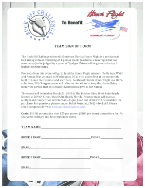 Fillable Online TEAM SIGN UP FORM - Eques Solutions Fax Email Print ...