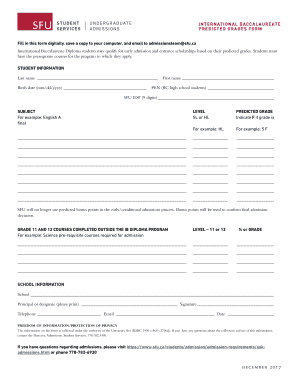 Predicted Score Letter Format - Fill Online, Printable, Fillable, Blank ...