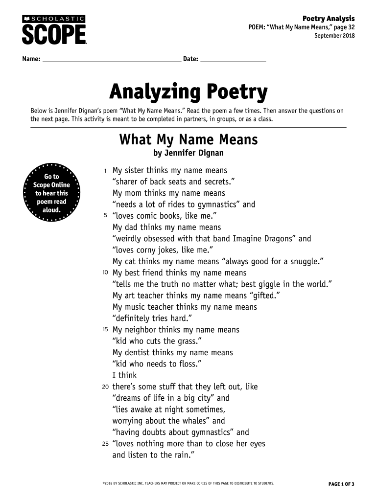 What My Name Means Poem Fill Out Sign Online DocHub