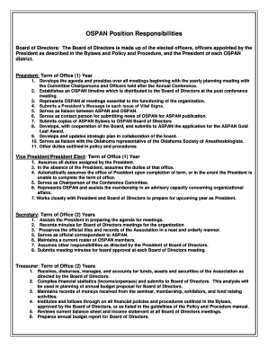 Fillable Online KSPAN Position Responsibilities - Ospan Fax Email Print ...
