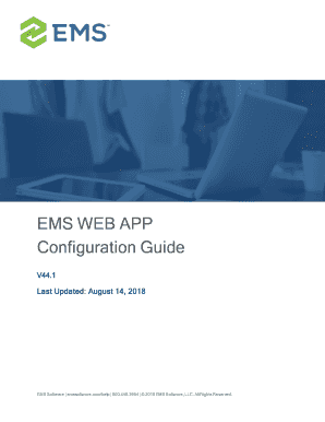 Fillable Online EMS Web App Configuration Guide - EMS Software Fax Email Print - pdfFiller