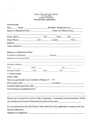 Fillable Online Rotary Membership Resource Guide Fax Email Print ...