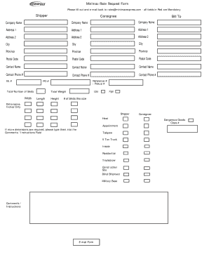 Fillable Online Minimax Rate Request Form Fax Email Print - pdfFiller