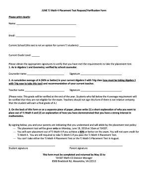 Tjhsst School Profile - Fill Online, Printable, Fillable, Blank | pdfFiller