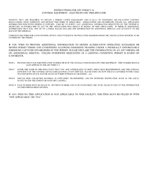 Fillable Online INSTRUCTIONS FOR APC FORM V.16 Fax Email Print - pdfFiller