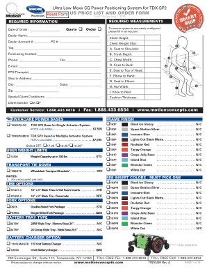 Tdx Sp2 Order Form - Fill Online, Printable, Fillable, Blank | pdfFiller