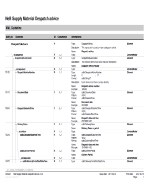 Fillable Online NeB Supply Material Despatch advice Fax Email Print ...