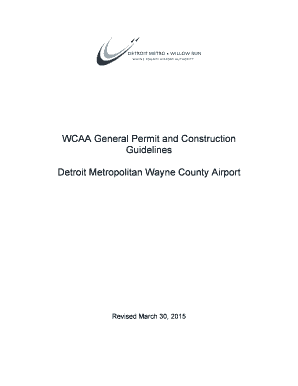 Fillable Online WCAA General Permit and Construction Guidelines ...