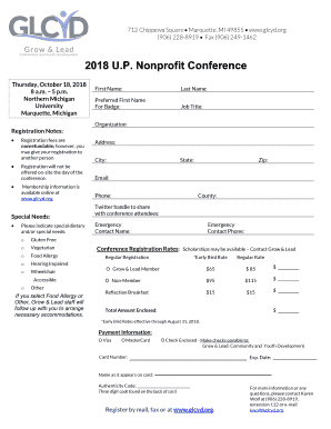Fillable Online 2018 NPO Registration Form.docx Fax Email Print - pdfFiller