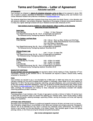 Fillable Online Terms and ConditionsLetter of Agreement Fax Email Print ...
