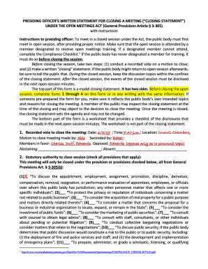 Fillable Online Closing Statement Sample Fax Email Print - pdfFiller