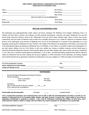 Fillable Online Pool Liability Form Fax Email Print - pdfFiller