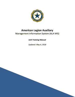 Fillable Online ALAMIS Training Manual - The American Legion Auxiliary ...