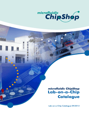 Fillable Online Lab-on-a-Chip Catalogue - microfluidic ChipShop Fax ...