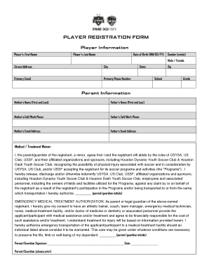 Fillable Online Dynamo Dash Youth Registration Form1.docx Fax Email Print - pdfFiller