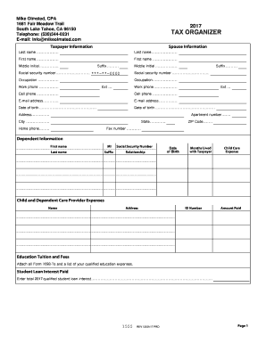 Tax Preparation Worksheet Pdf - Page 2 | pdfFiller